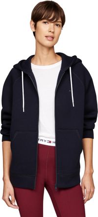 Tommy Hilfiger Damen Hoodie mit Reißverschluss Oversized, Blau (Desert Sky), XXS
