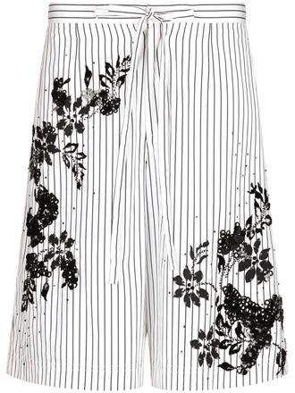 Dolce & Gabbana bermuda &agrave; rayures - Blanc