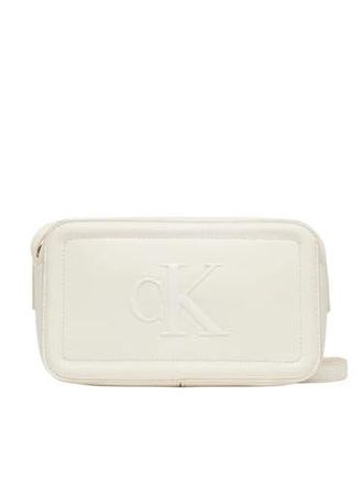 Calvin Klein Sac pour appareil photo surélevé CK LV04F3220G Crossover, kaki (Lily White), taille unique, Kaki (Lily White), One Size