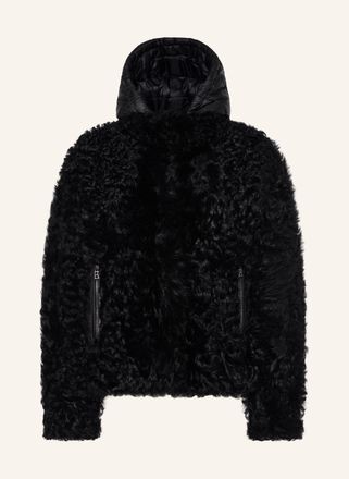Bogner Lederjacke Liz-L Mit Abnehmbarer Kapuze schwarz