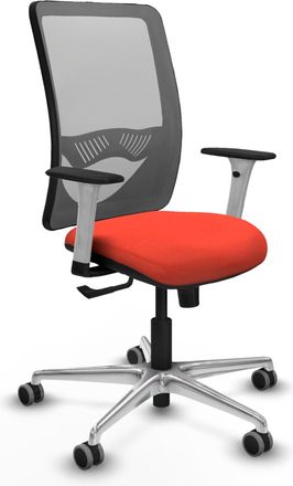 Piqueras y Crespo Stuhl mit Lendenwirbelst&uuml;tze Zulema mit wei&szlig;en und schwarzen Armlehnen, ausgestattet mit Sincro 3 Positionen und Schneideschaum, mit Rollen 65 mm, Par