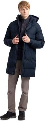 Trespass Veste rembourr&eacute;e Clipster pour homme - Longueur plus longue, capuche amovible r&eacute;glable, 1 poche poitrine s&eacute;curis&eacute;e, 2 poches inf&eacute;rieures pratiques, po