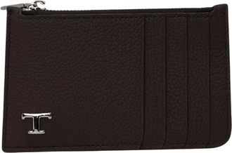 Tod's TSY Porta Carte Zip Medio T - Homme - Accessoires - Brun - Taille: ONE Size