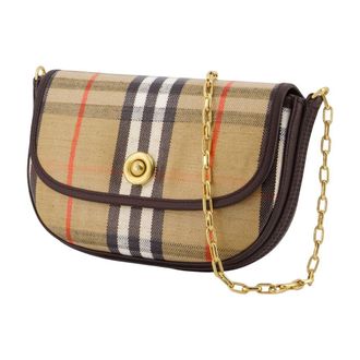 Burberry Womens Ls Highlands Chain Mini Crossbody - Burberry Cotton Beige Bags Crossbodies
