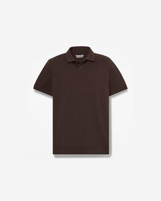 Timberland Oyster River Kurzarm-Polohemd in regul&auml;rer Passform f&uuml;r Herren in Dunkelbraun, Herren, Braun, Gr&ouml;&szlig;e