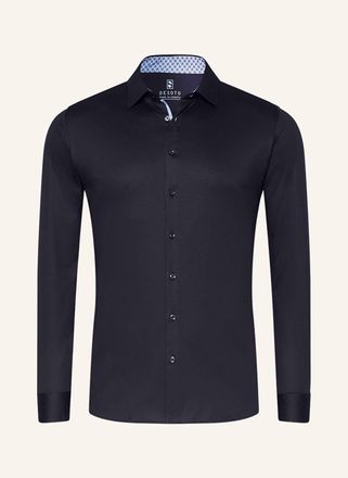 DeSoto Desoto Jerseyhemd Slim Fit blau