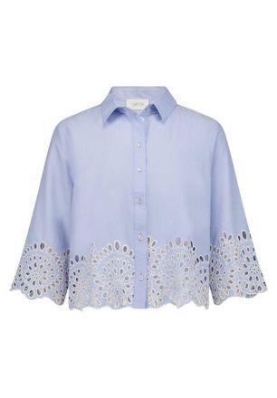 Cartoon Schlupfbluse Damen mit Stickerei