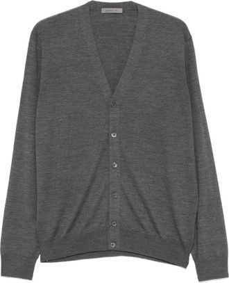 Corneliani Cardigan boutonn&eacute; &agrave; col en V - Homme - Pulls - Gris - Taille: 2XL