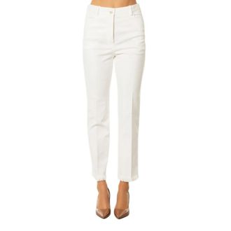 Antonelli Femme, Pantalons, Blanc, Taille: 40 FR Pantalon Tiramisu en mélange de coton - Blanc