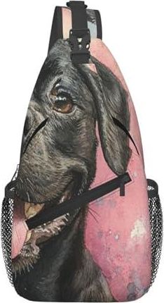 Generic Sac &agrave; dos &agrave; bandouli&egrave;re pour homme Motif cr&egrave;me glac&eacute;e Noir