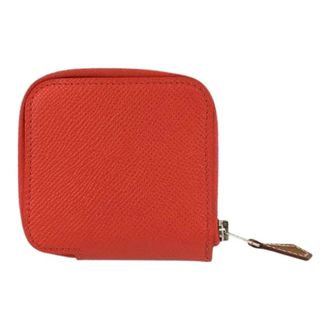 Herm&egrave;s Pre-owned Azap Compact Mini Silk In Porte-monnaie - Femme - Pre-owned - Rouge - Taille: ONE Size