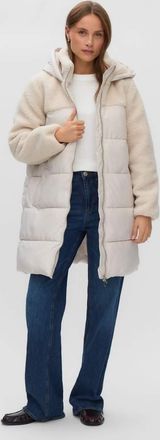 Vero Moda Holly manteau matelass&eacute; &agrave; col montant beige-Gris