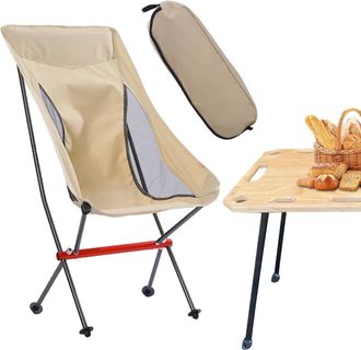 Generico Klappstuhl f&uuml;r den Au&szlig;enbereich, klappbarer Sitz, ergonomischer Sitz, f&uuml;r Camping, Strand, Wandern, Garten, Picknick, Terrasse, Balkon und Wandern