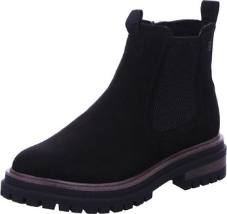 s.Oliver Damen Chelsea Boots mit Reißverschluss Blockabsatz, Schwarz (Black), 38 EU
