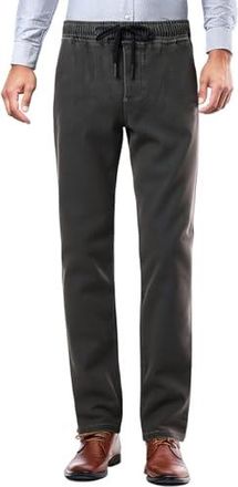 Generic Jean Homme Regular Jeans Pantalon Jean Homme dhiver et dautomne avec Doublure Polaire et Design &Eacute;pais pour Un Style Casual et Confortable