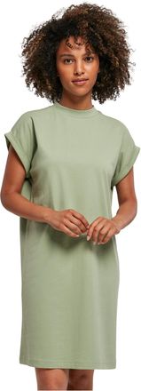 Build Your Brand Damen Kleid Ladies Turtle Extended Shoulder Dress, Farbe softsalvia, Größe 4XL