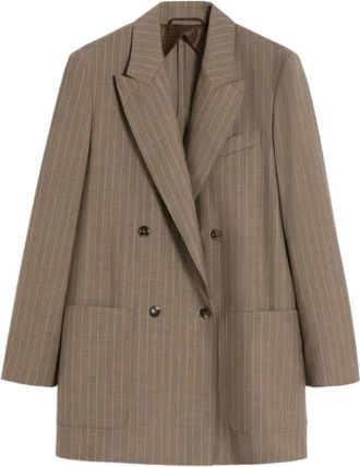 Max Mara Femme, Vestes, Brun, Taille: 40 FR Blazer en drap de laine