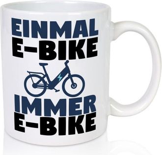 Generic E-Bike Fahrer | Radfahrer Tasse | Fahrrad | Elektrorad - Tasse Weiss - Kaffeetasse/Geschenk/Familie