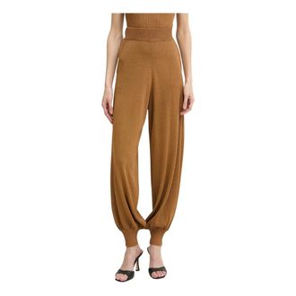Pinko Pinko, Femme, Pantalons, Brun, Taille: 36 FR Jogging Taille Haute