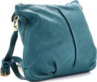 Louis Vuitton Selene Handbag Mahina Leather MM hobo bag - Gr&uuml;n