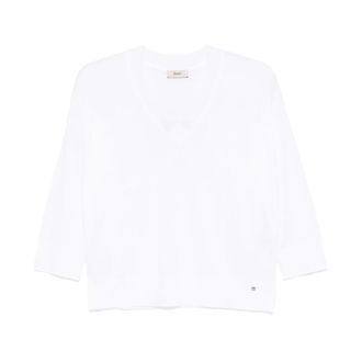 Herno Femme, Pulls, Blanc, Taille: 40 FR Pull Bianco Design &Eacute;l&eacute;gant Mati&egrave;re Douce