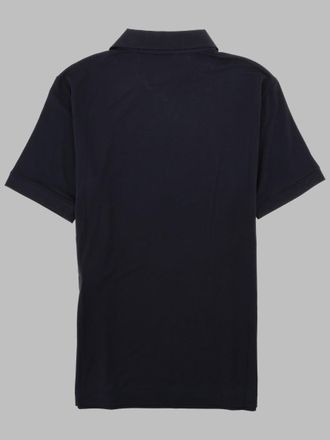 Giorgio Armani Stretch Viscose Polo Shirt - Blue