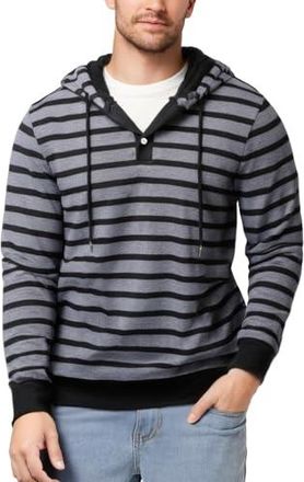Generic Sweat &agrave; capuche uni &agrave; manches longues pour homme - Pull &agrave; manches longues - L&eacute;ger - D&eacute;contract&eacute; - V&ecirc;tements pour entra&icirc;nement int&eacute;rieur et ext&eacute;rieur, 