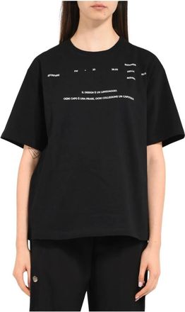 Sportmax Femme, Tops, Noir, Taille: 40 FR T-Chemises