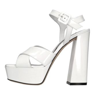 Sergio Rossi Sandalen aus Lackleder - - Shoes - Damen - Wei&szlig; - 39 EU