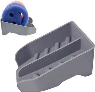 Generic Porte-&eacute;ponge de cuisine, support sur&eacute;lev&eacute; en silicone avec bec de vidange | Rangement pour r&eacute;curer la douche, la maison, lappartement, la cuisine, le 