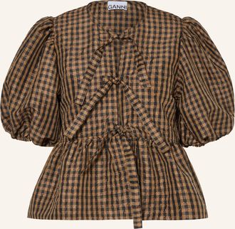 Ganni Bluse braun