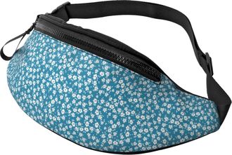 Generic Umh&auml;ngetaschen Mit Rei&szlig;verschluss Waist Fanny Pack Sch&ouml;ne Blume Stylisch G&uuml;rteltasche F&uuml;r Outdoor Camping Reisen 14X35Cm