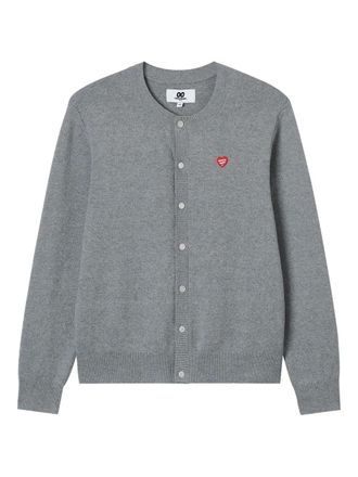 Chocoolate cardigan à coeur brodé - Gris