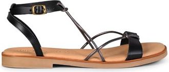 miMaO AMONET - Sandalias planas elegantes Noir EU 37