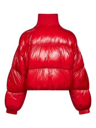 Diesel Womens Puffer Jacket W-Arrior Red Nylon Polyamide