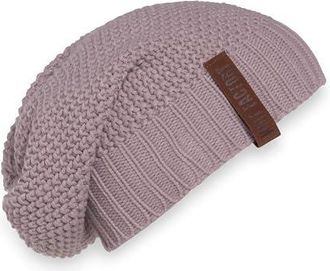 Knit Factory Bonnet Coco - Bonnet Femme - Beanie Hiver - Bonnet Chaud - Bonnet tricot&eacute; - Mauve - One Size - 30% Laine, 70% Acrylique