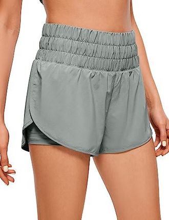 CRZ YOGA 2 - en - 1 Short de Course avec Poches pour Femme Sterling 42