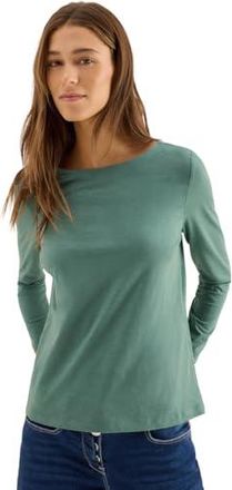 Cecil 3227273 T-Shirt Basique à Manches Longues, Jewel Green, XL Femmes