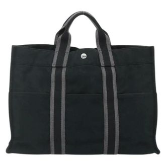 Herm&egrave;s Pre-owned Coton sacs-main - Femme - Pre-owned - Noir - Taille: ONE Size