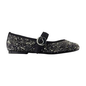 Coperni Schwarze/Silberne Synthetik Ballerinas mit Schnallenverschluss - - Shoes - Damen - Schwarzk - 40 EU
