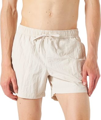 Champion Herren Beachshorts Small Logo Badehose, Tortora, S