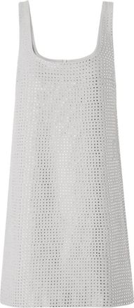 Pinko Midikleid mit Lochmuster - Weiß