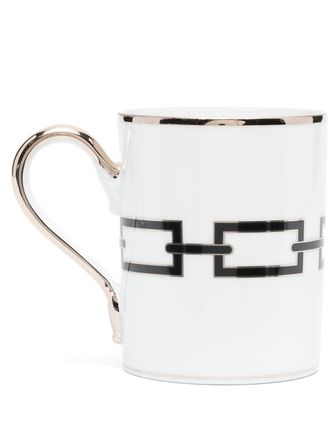 Ginori 1735 tasse en porcelaine &agrave; imprim&eacute; chaine - Blanc