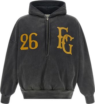 Fear of God Homme, Sweatshirts et sweats &agrave; capuche, Gris, Taille: M Baseball Club Half Zip Sweat &agrave; capuche