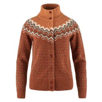 Fj&auml;llr&auml;ven Damen &Ouml;vik Knit Cardigan Sweatshirt, Autumn Leaf/Desert Brown, L