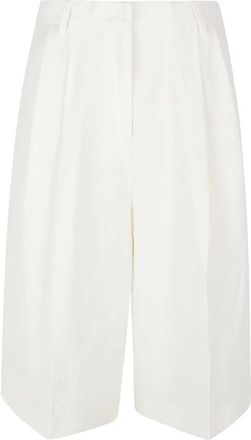 Fabiana Filippi Femme, Shorts, Blanc, Taille: 36 FR Shorts Pliss&eacute;s Longueur Genou