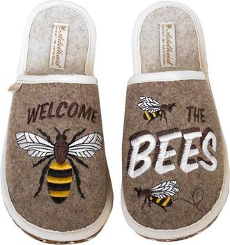Adelheid Bees FIlzpantoffel Farbe:erdgrau, Gr&ouml;&szlig;e:42/43