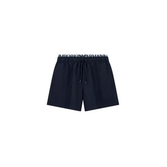 Emporio Armani Homme, Maillots de bain, Bleu, Taille: XL Short de bain &agrave; ceinture logo