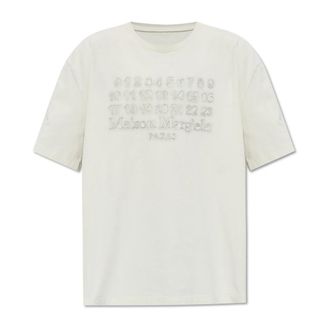 Maison Margiela Numeric Logo T-Shirt - - Tops - Herren - Grau - S