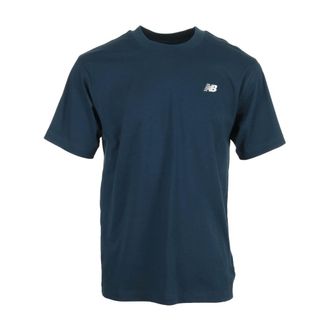 New Balance Homme, Tops, Bleu, Taille: M Marine Coton T-Shirt de Sport